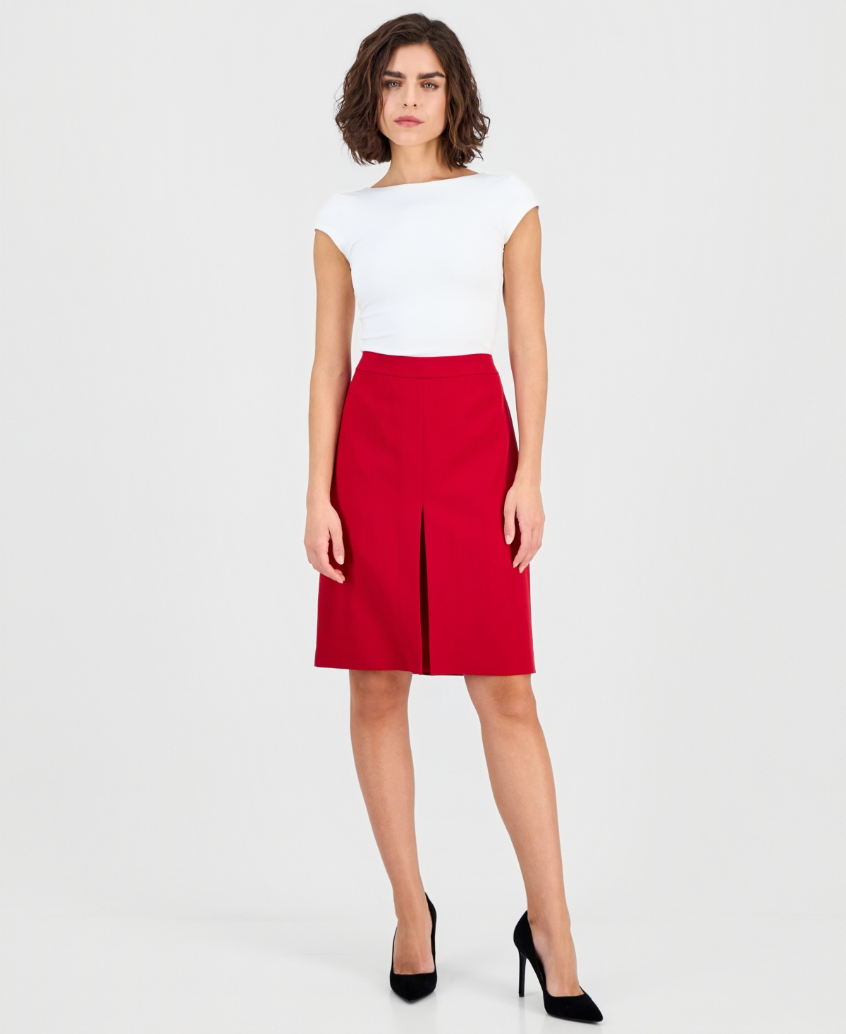 Click here for Kasper Womens Box-Pleat Pencil Skirt  Regular & Pe... prices