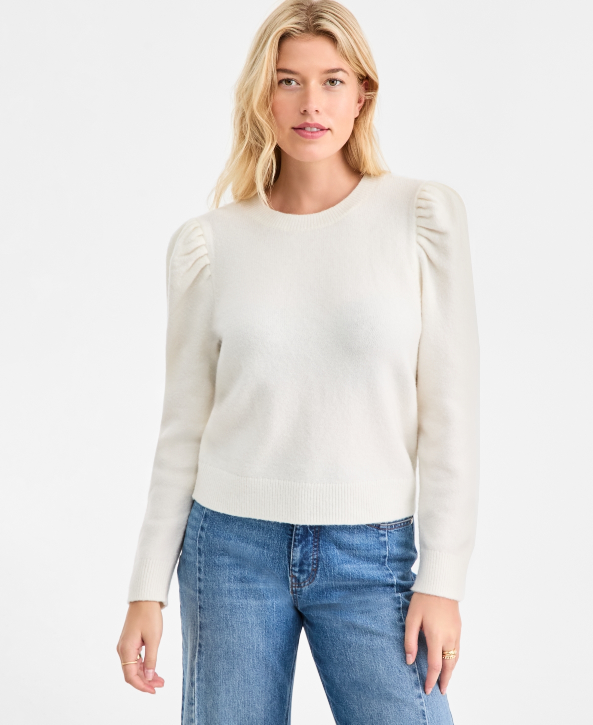 Click here for On 34th Womens Puff-Sleeve Crewneck Sweater  Macys... prices