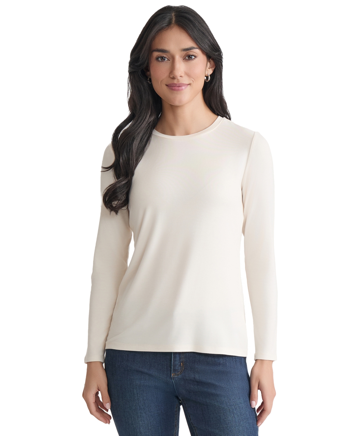 Click here for Jones New York Womens Long Sleeve Crewneck Top - J... prices