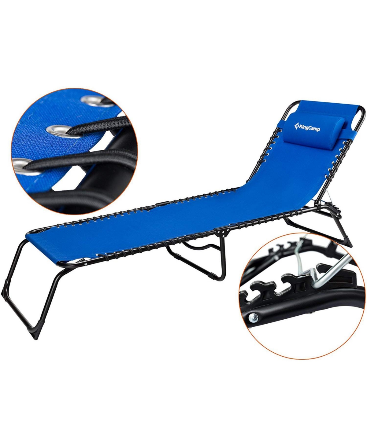 Click here for KingChamp Adjustable Lounge Camping Folding Cot wi... prices