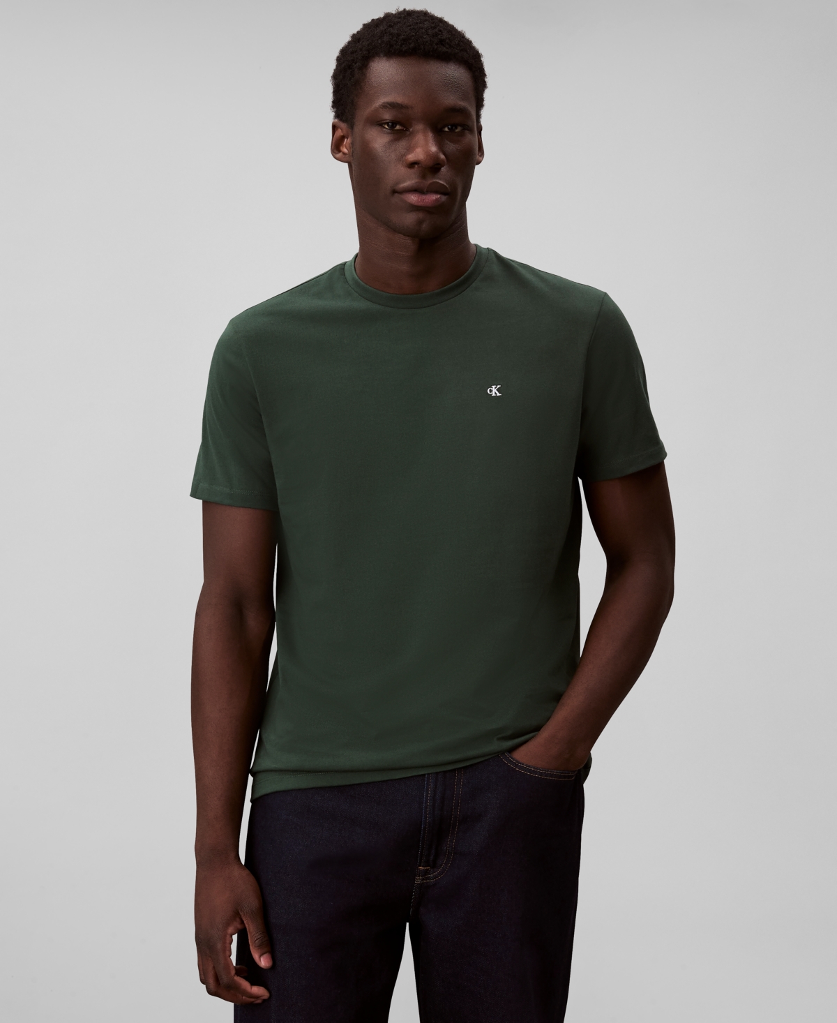 Click here for Calvin Klein Mens Solid Crewneck T-Shirt - Sycamor... prices