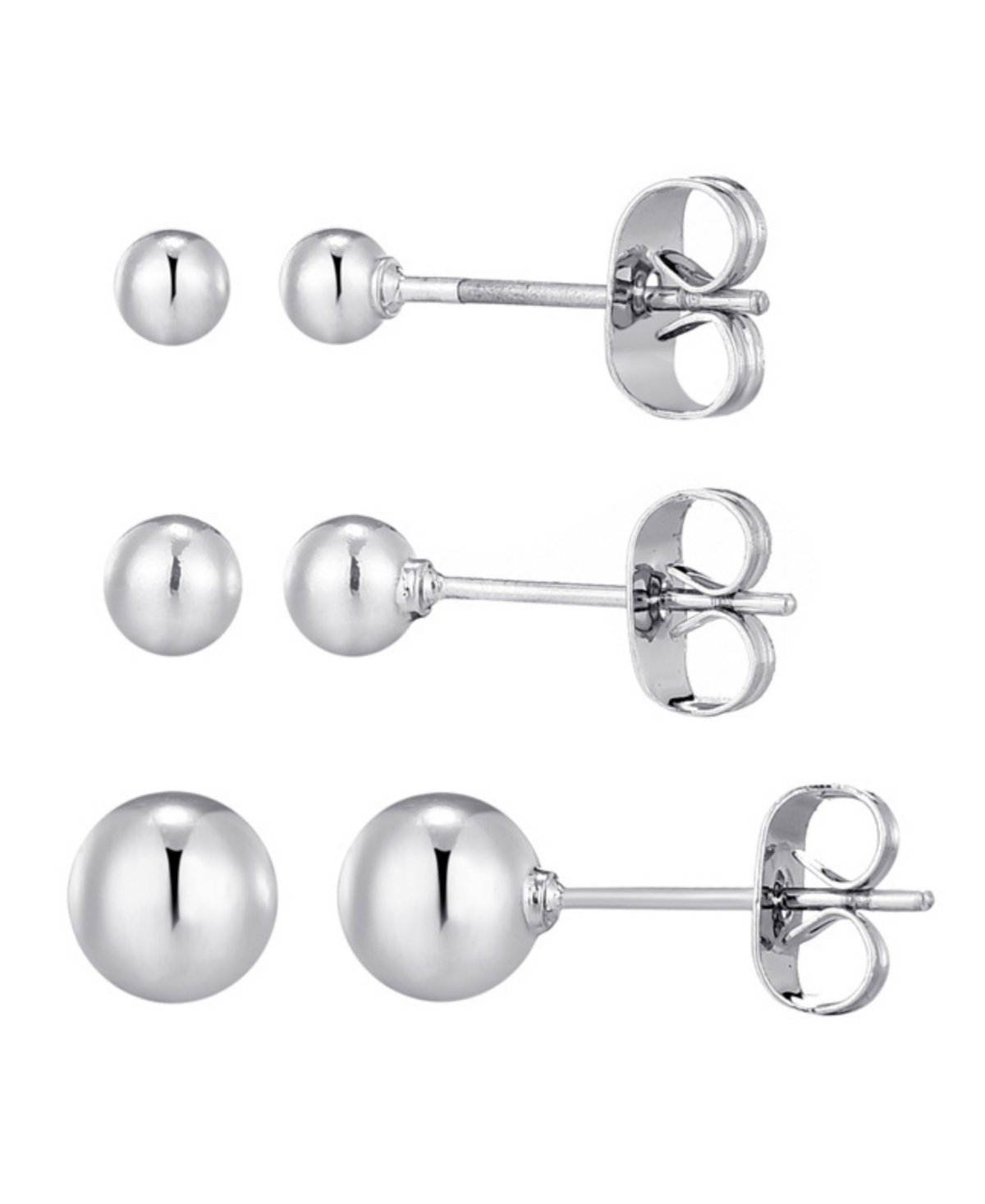 Click here for Adornia Tarnish Resistant Silver Set of 3 Ball Stu... prices
