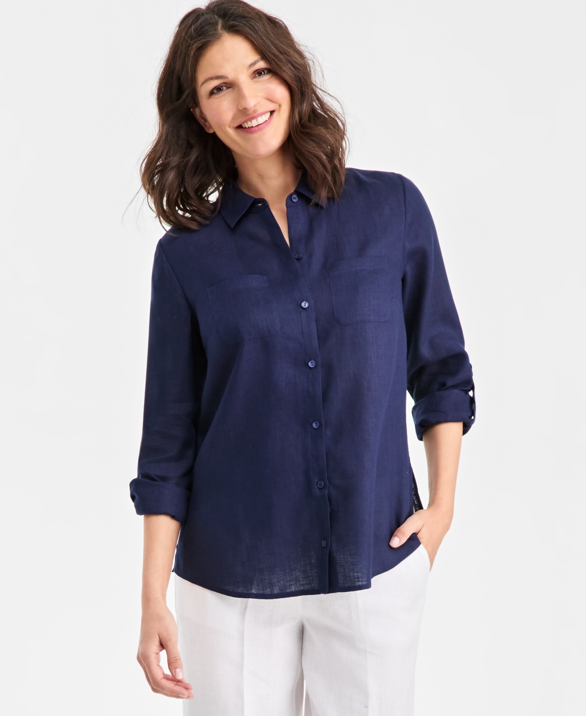 Click here for Charter Club Womens 100 Linen Shirt  Created for M... prices