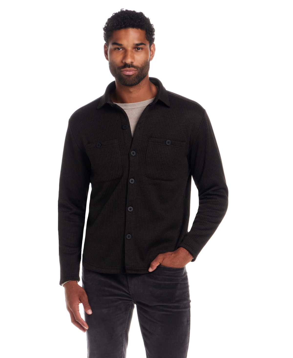 Click here for Weatherproof Vintage Mens Textured Knit Shirt Jack... prices