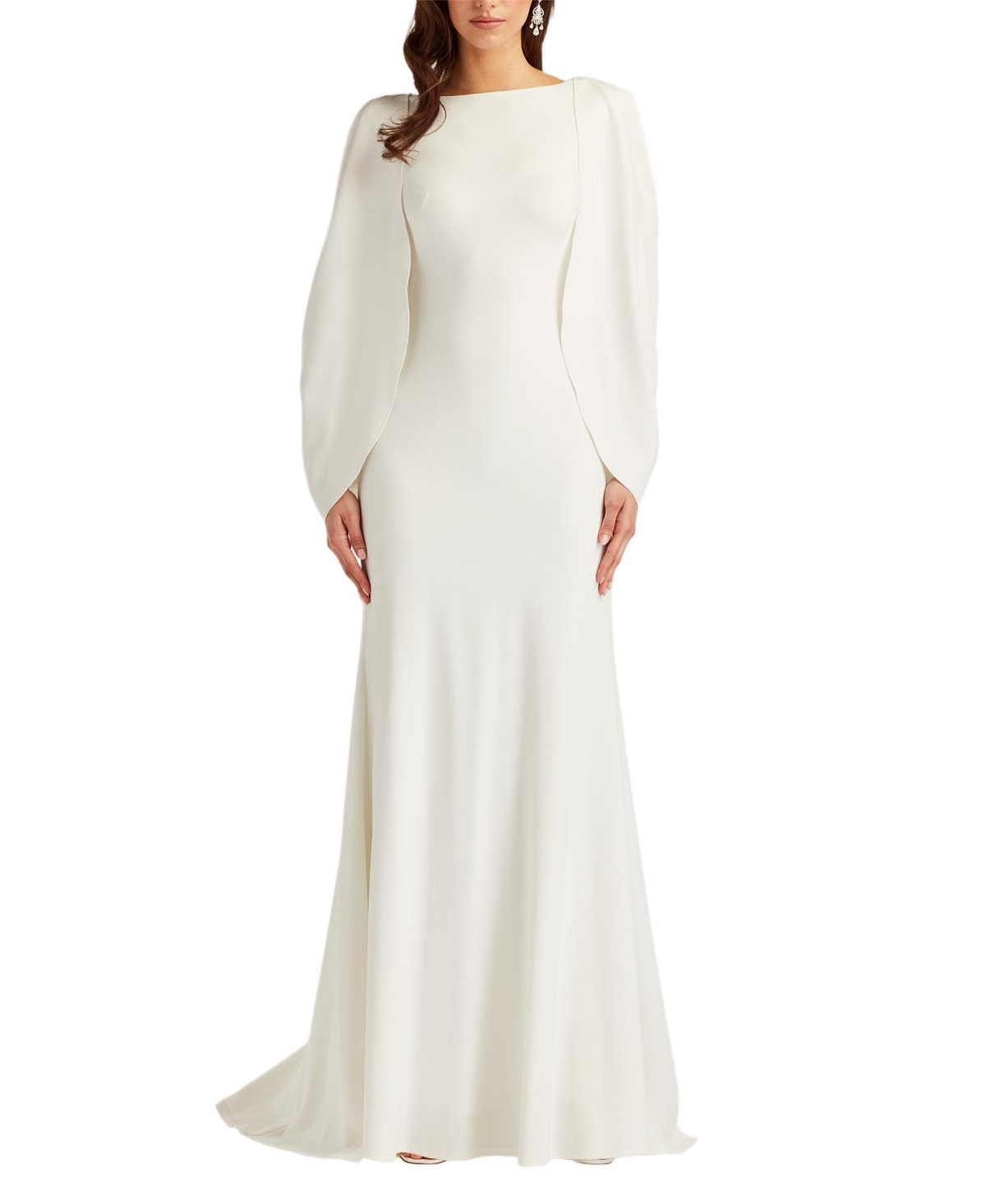 Click here for Tadashi Shoji Womens Kairi Capelet Gown - Ivory prices