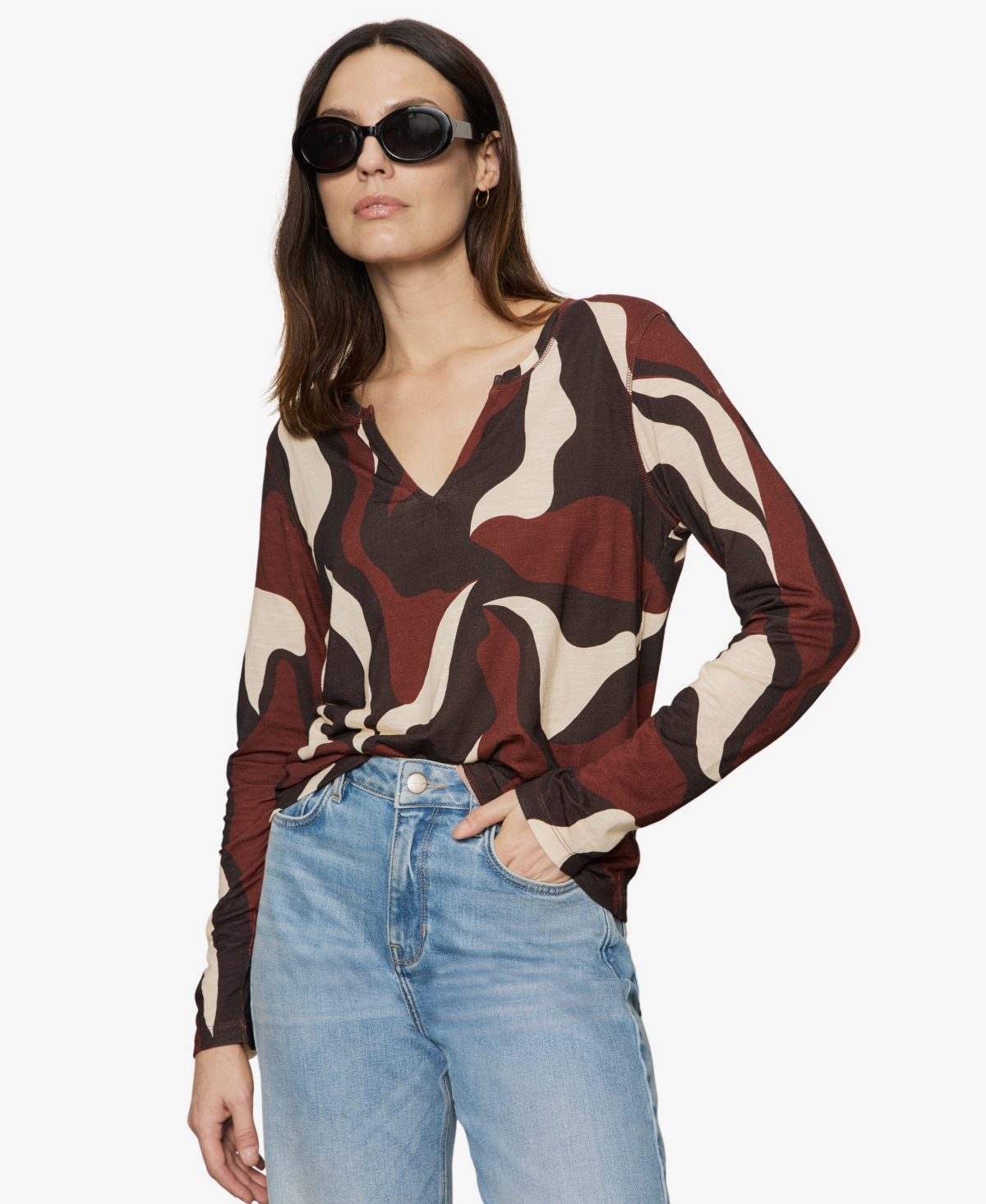 Click here for Sanctuary Womens Printed Long-Sleeve T-Shirt - Chi... prices