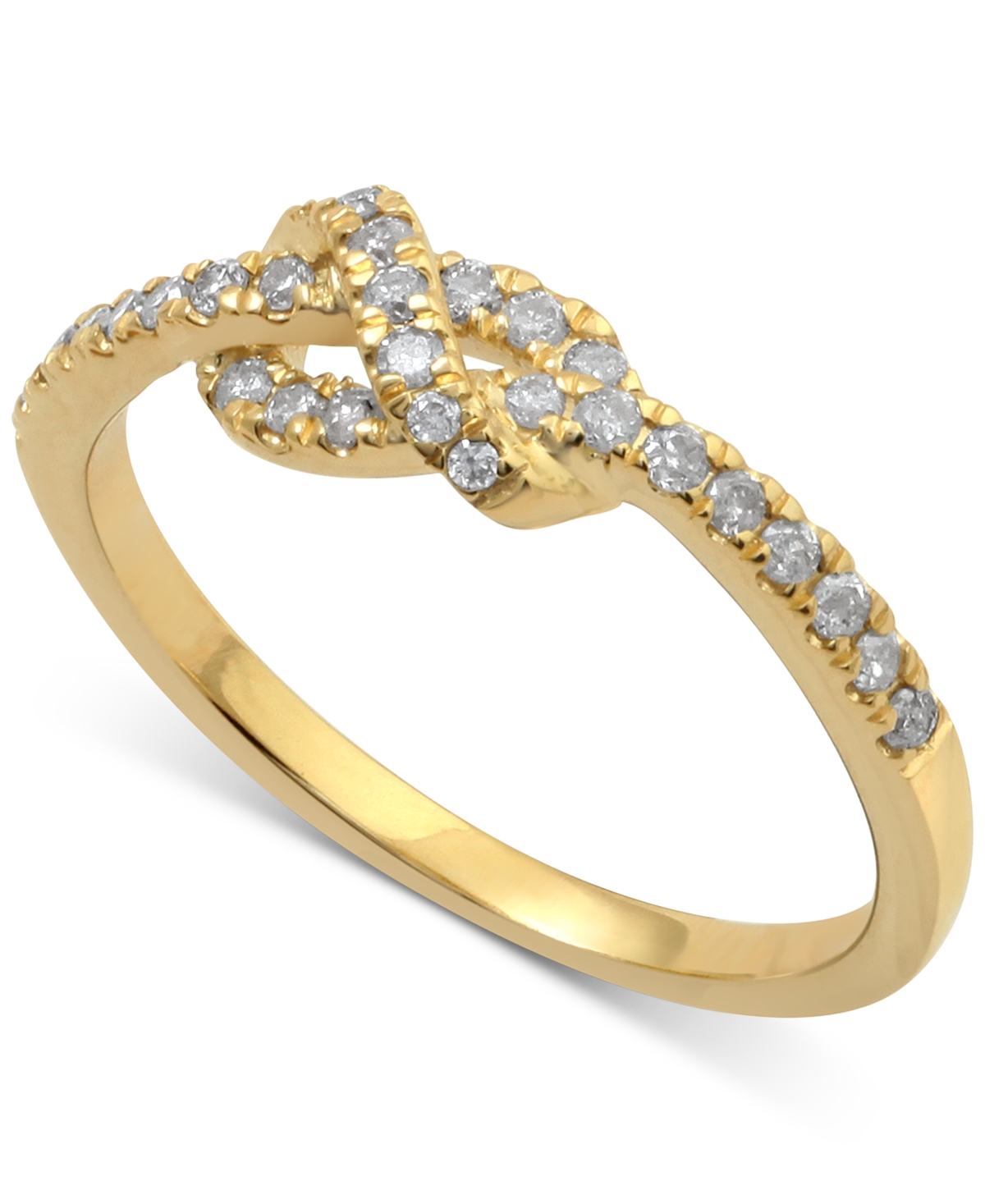 Click here for Diamond Knot Band (1/4 ct. t.w.) in 14k Rose  Yell... prices