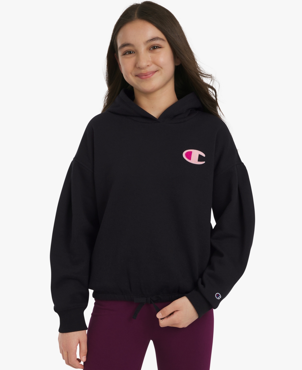 Click here for Champion Girls 7-16 Long Sleeve Hoodie - Black prices