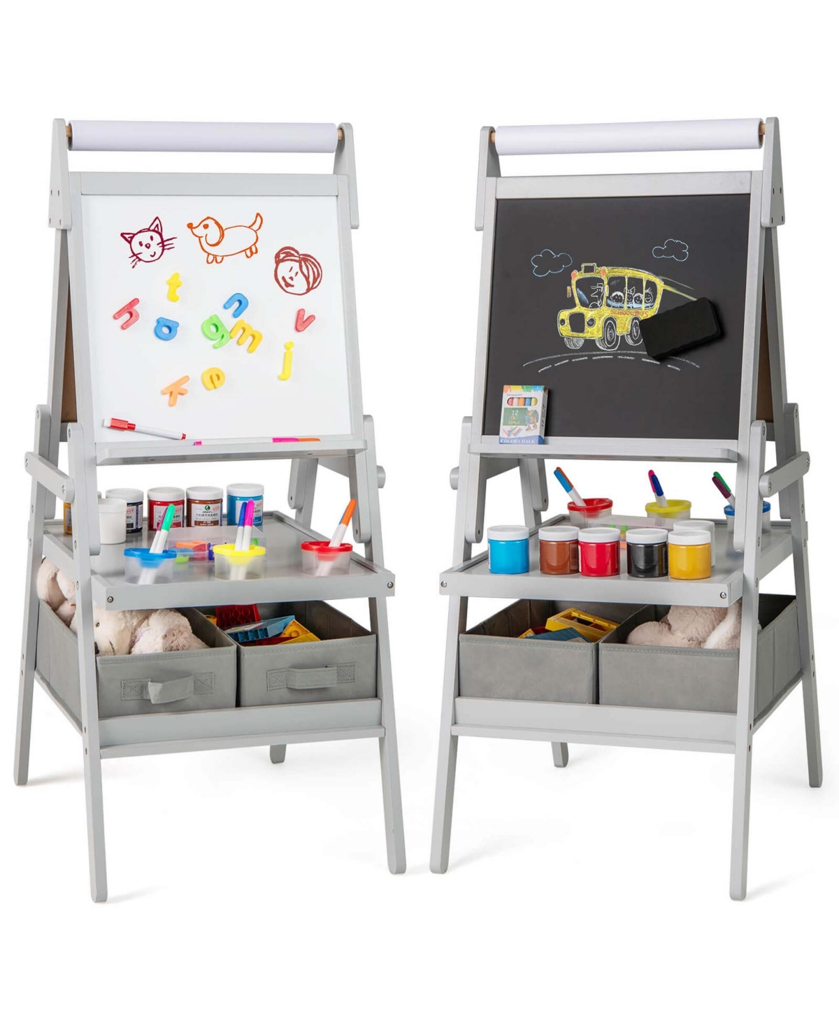 Click here for 3-in-1 Art Easel for Kids with Magnetic Chalkboard... prices