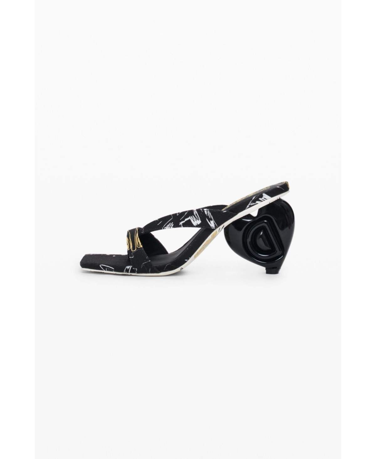 Click here for Desigual Womens Heart heel sandal - Black prices