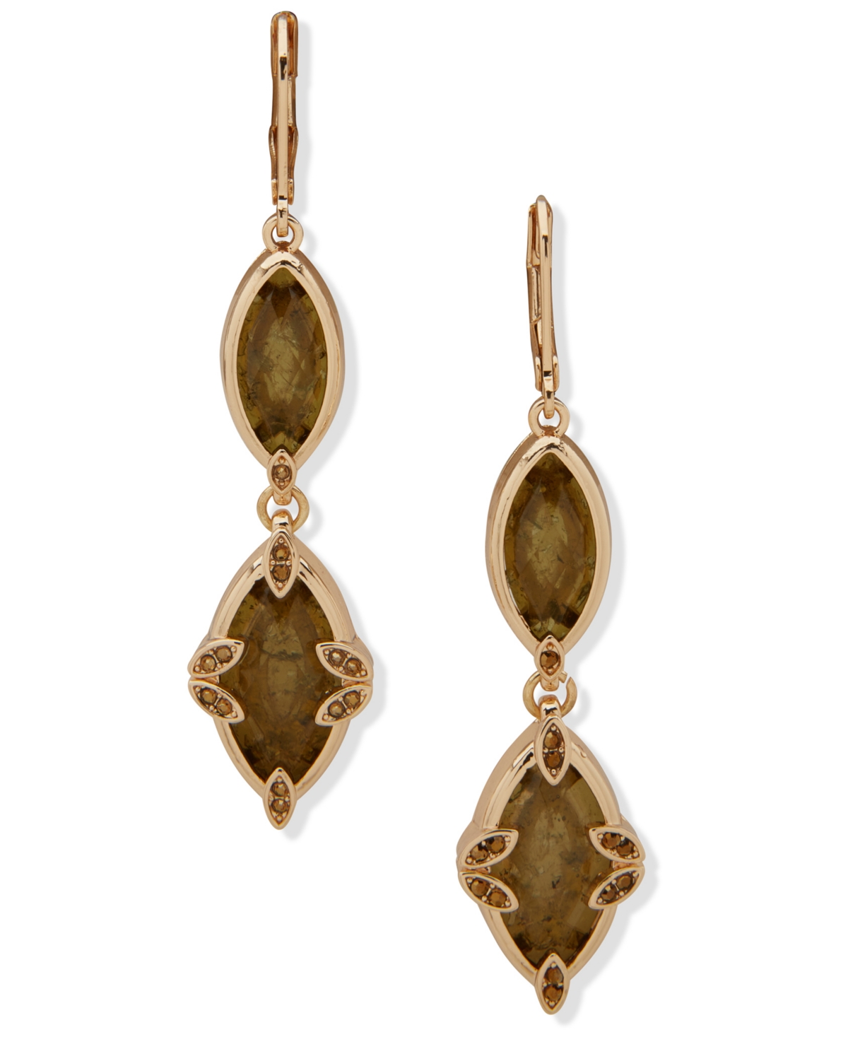Click here for lonna & lilly Glass and Resin Stone Double Drop Ea... prices