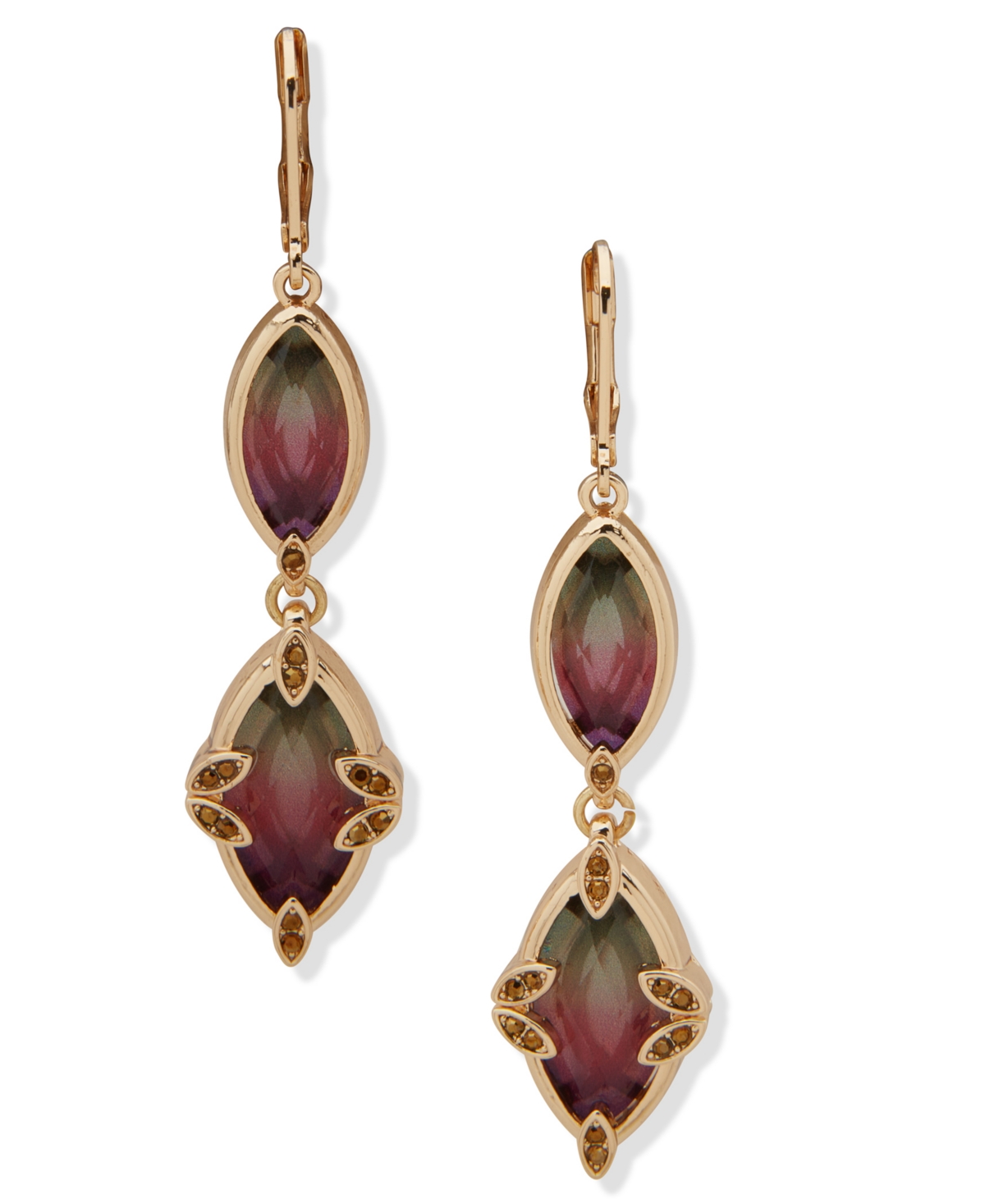 Click here for lonna & lilly Glass and Resin Stone Double Drop Ea... prices