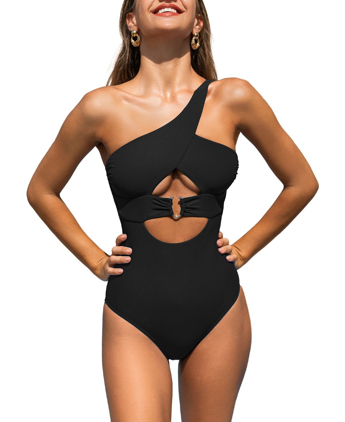 Click here for Cupshe Womens Alluring One-Shoulder One-Piece Swim... prices