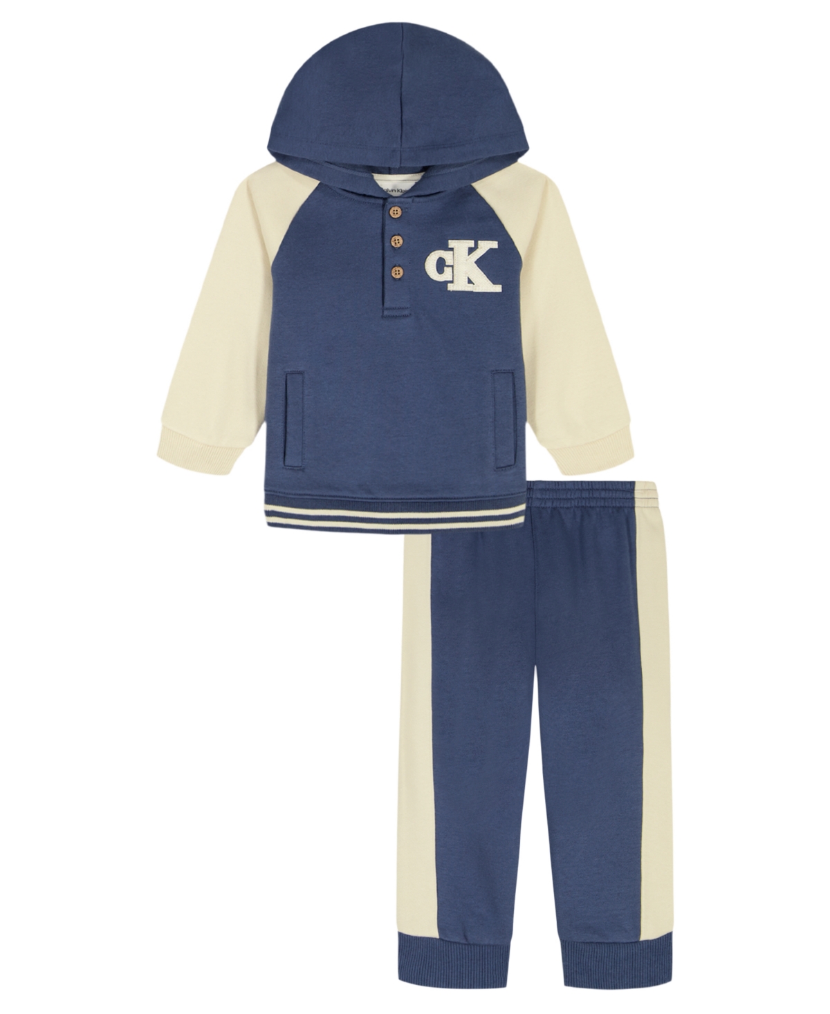 Click here for Calvin Klein Baby Boys 2-Piece Color Block Logo Fl... prices