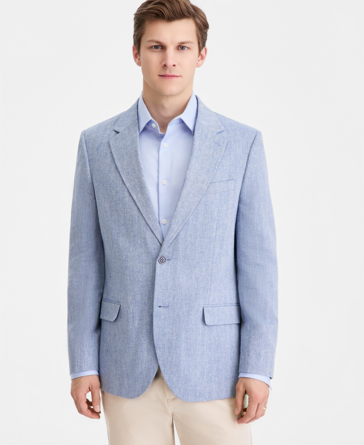 Click here for Nautica Mens Modern-Fit Herringbone Cotton & Linen... prices