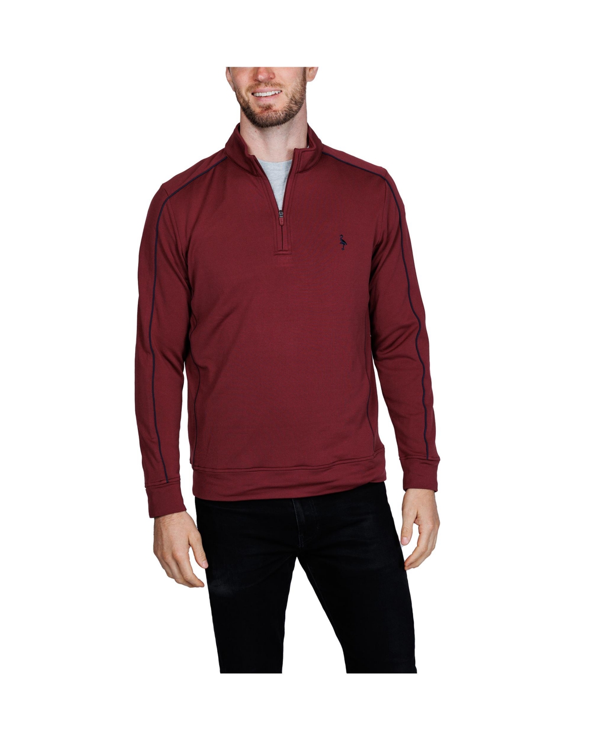 Click here for Tailorbyrd Mens Textured Knit Performance Quarter... prices