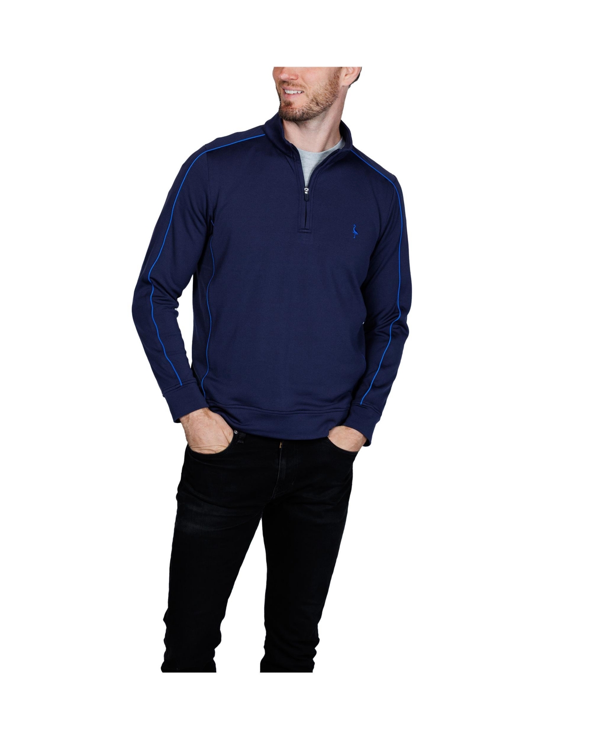 Click here for Tailorbyrd Mens Textured Knit Performance Quarter... prices