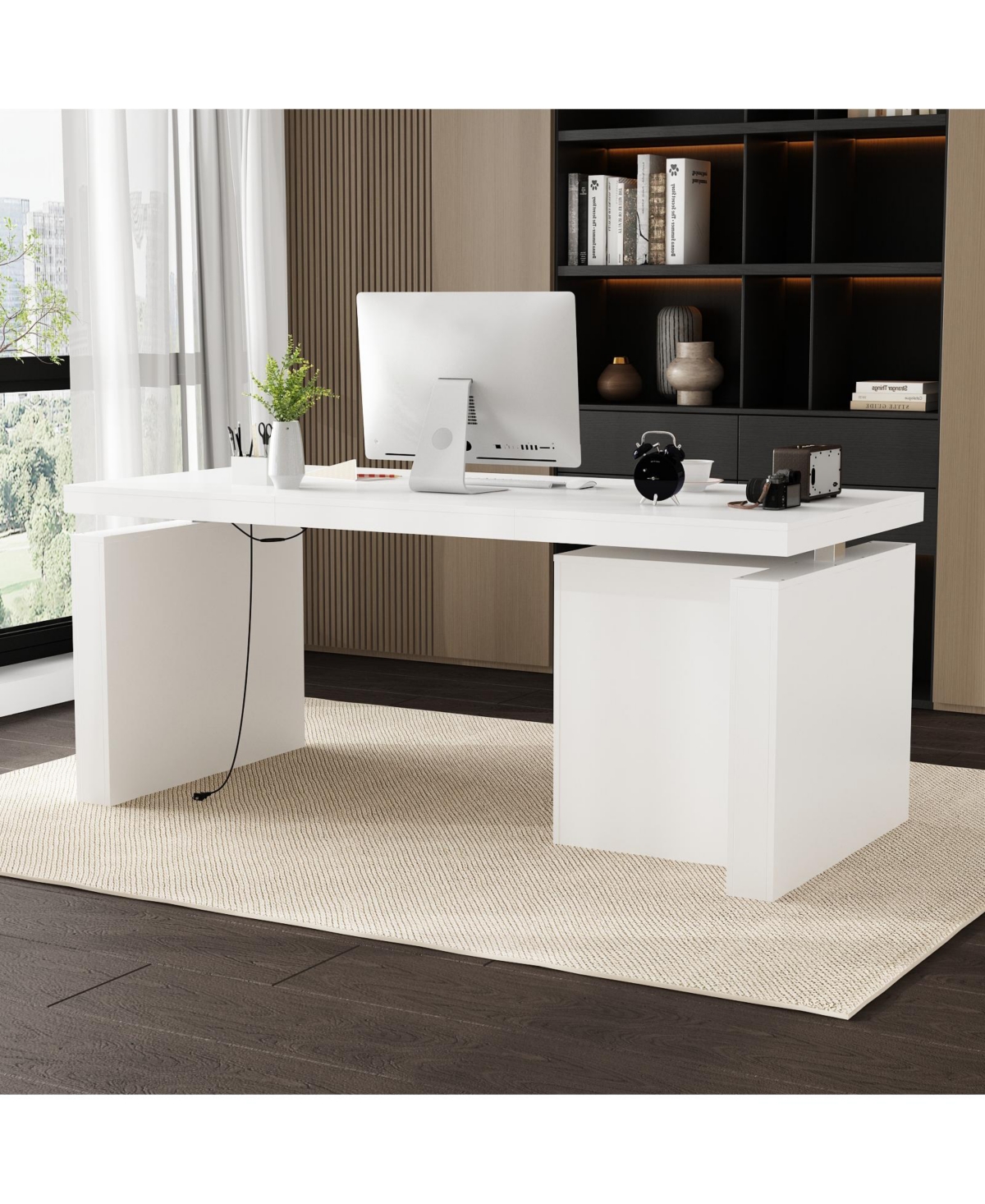 Click here for Famapy L-Shaped 70.9 in. W Adjustable Height Desk... prices