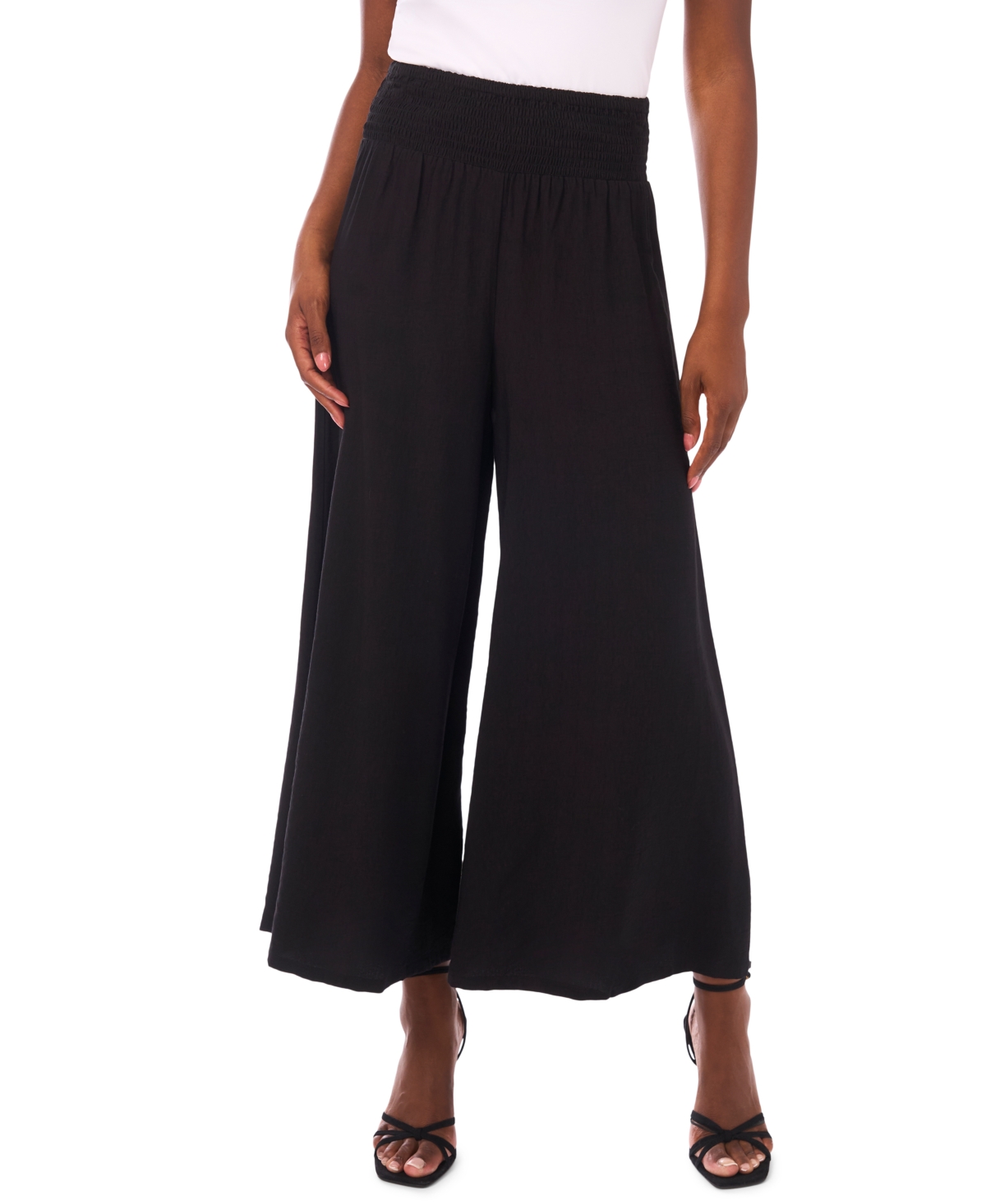 Click here for Vince Camuto Womens Smocked Wide-Leg Pants - Rich... prices
