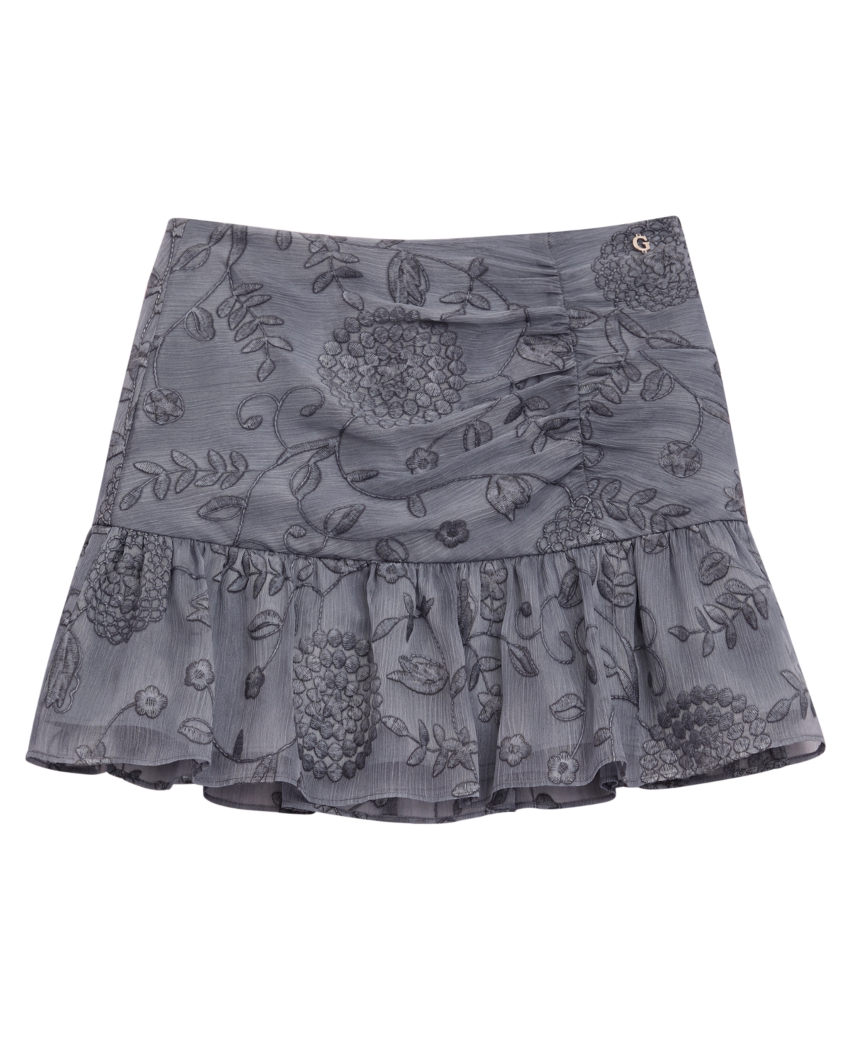 Click here for Guess Girls 7-16 Floral Embroidered Skirt - Gray prices