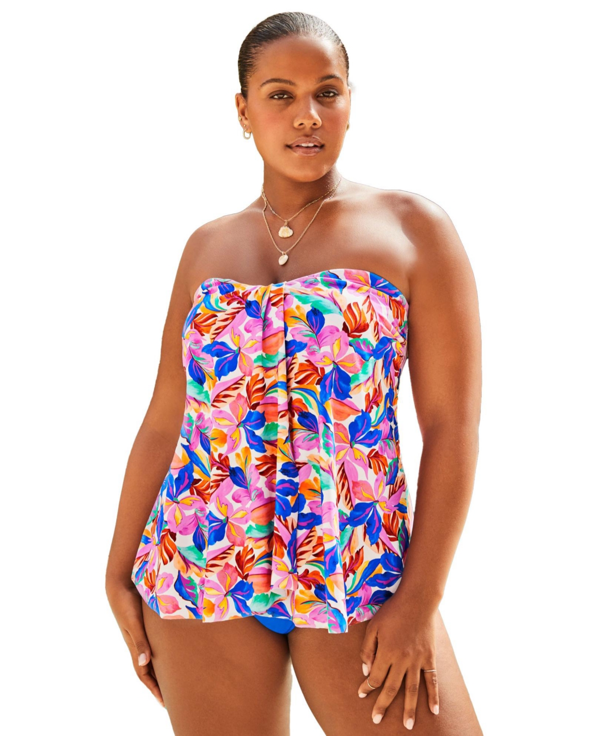 Click here for Swimsuits for All Womens Flyaway Bandeau Tankini T... prices