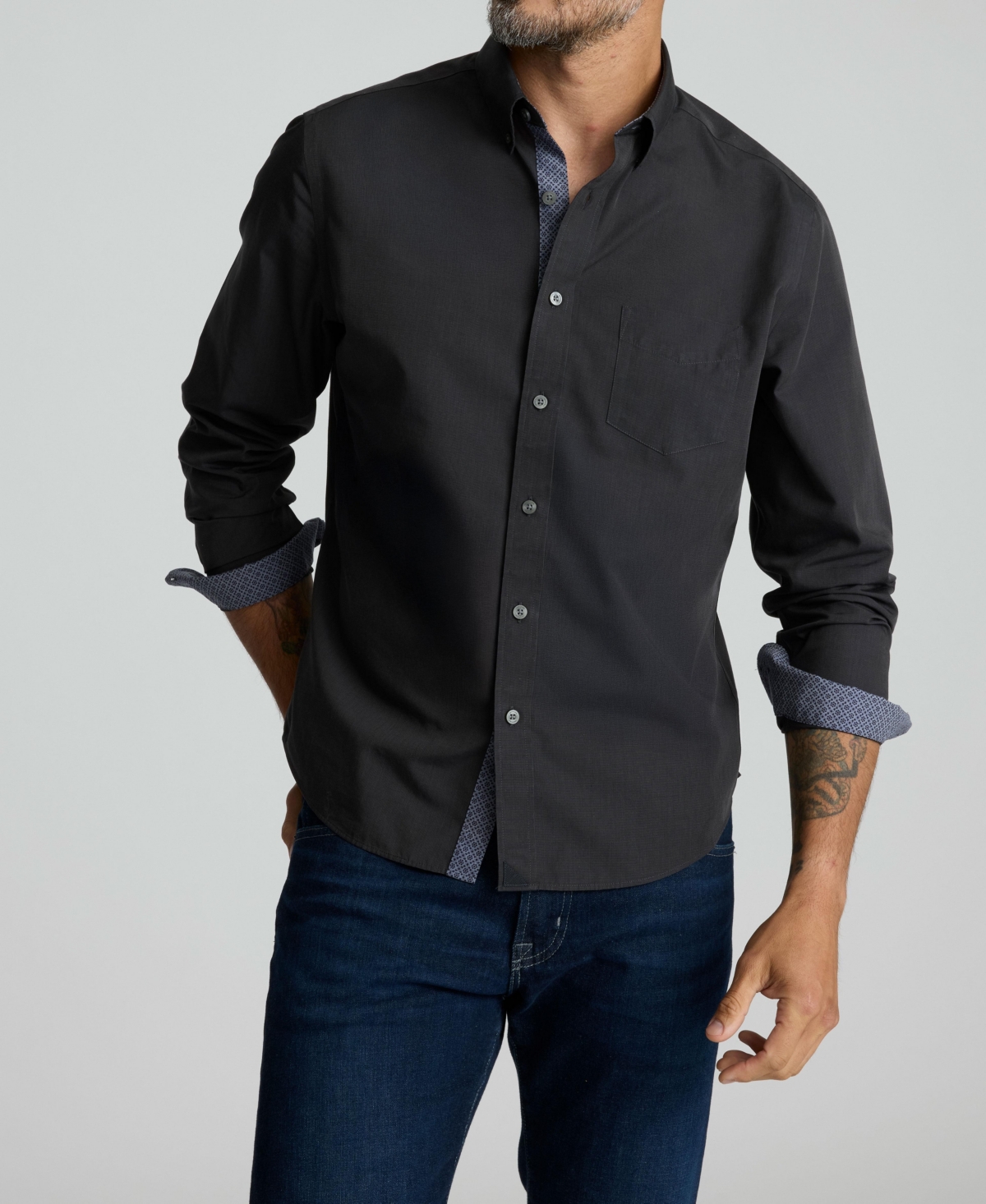 Click here for UNTUCKit Mens Regular Fit Wrinkle-Free Kaiser Butt... prices