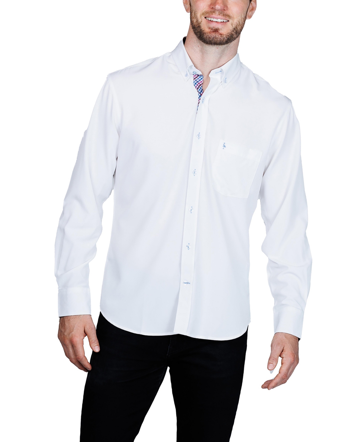 Click here for Tailorbyrd Mens Solid Melange Performance Long Sle... prices