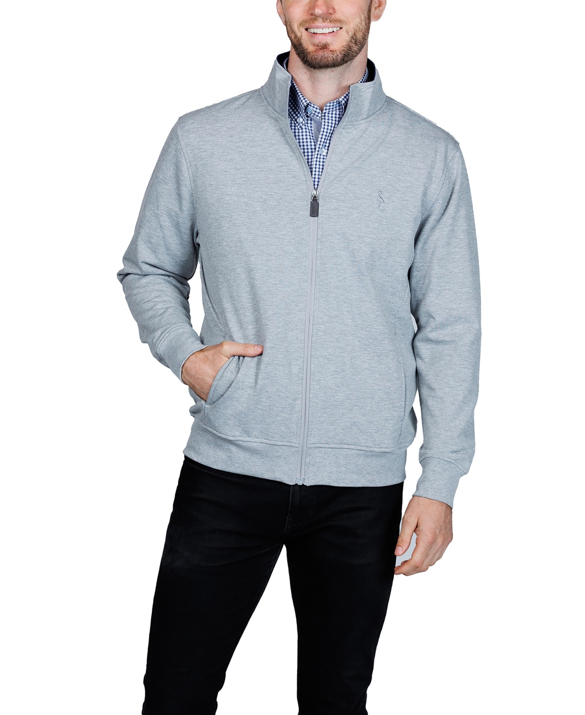 Click here for Tailorbyrd Mens Fleece Full Zip - Grey heather prices