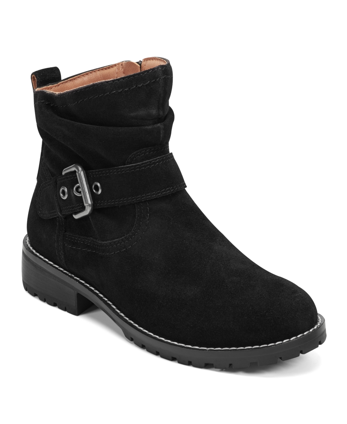 Click here for Earth Womens Thrill Buckle Strap Ruched Booties -... prices