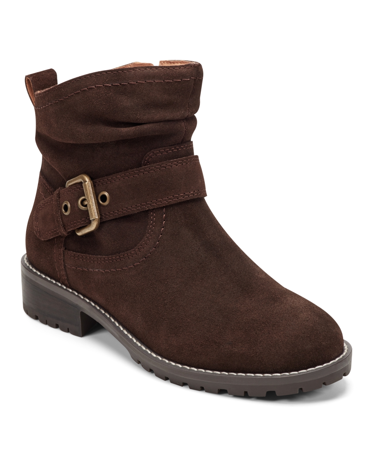 Click here for Earth Womens Thrill Buckle Strap Ruched Booties -... prices