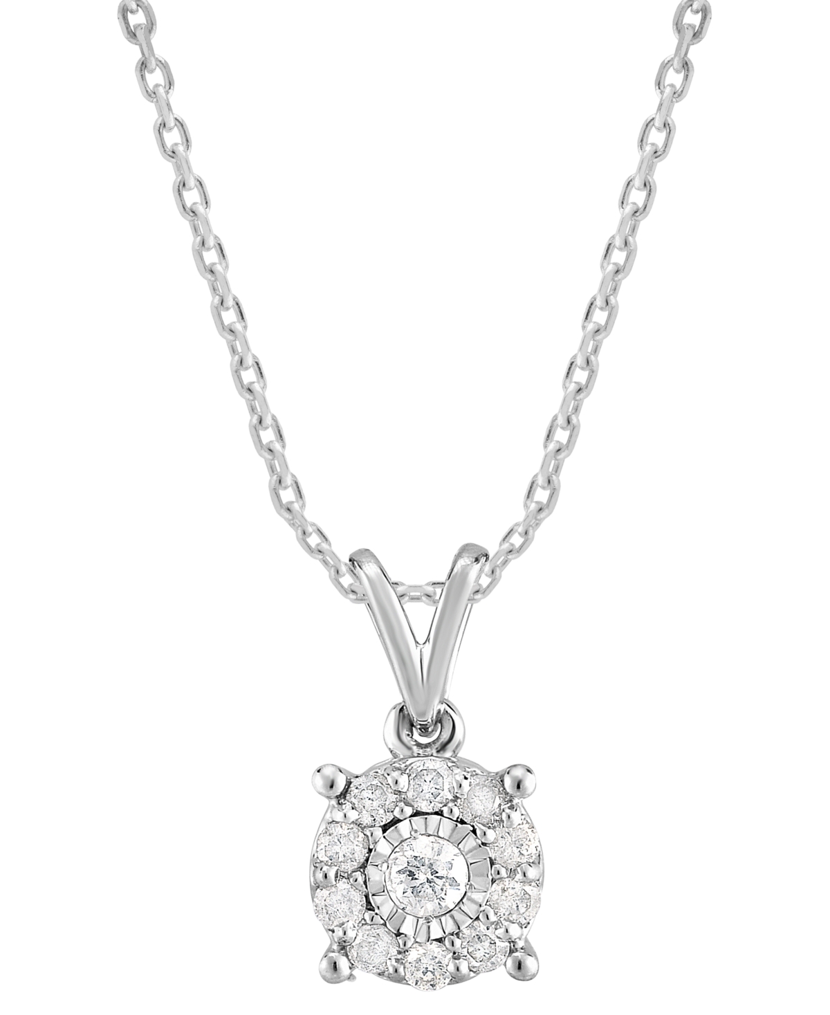 Click here for Macys Diamond Pendant Necklace (1/4 ct. t.w.) in S... prices