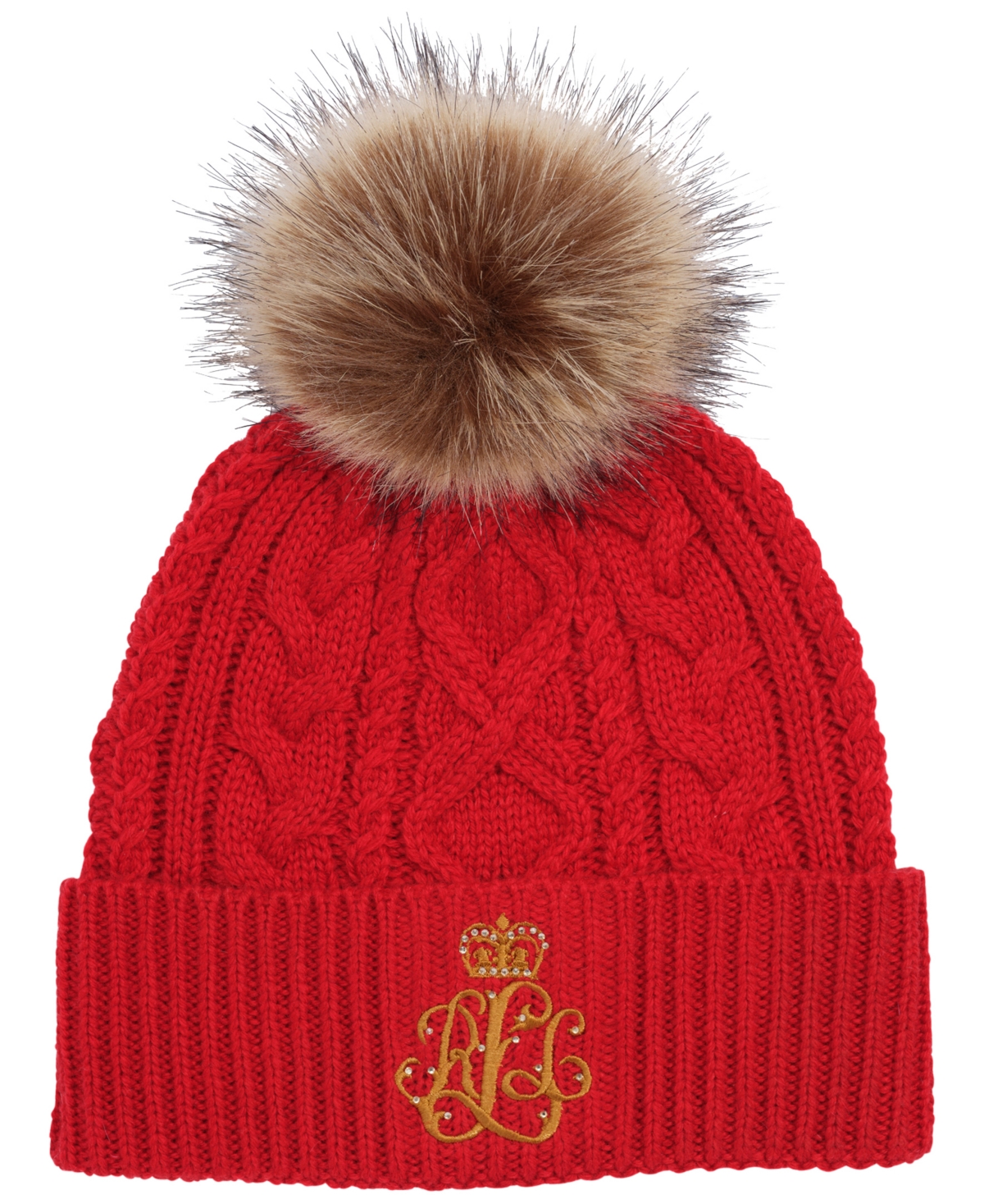 Click here for Lauren Ralph Lauren Direct Embroidery Cable Beanie... prices