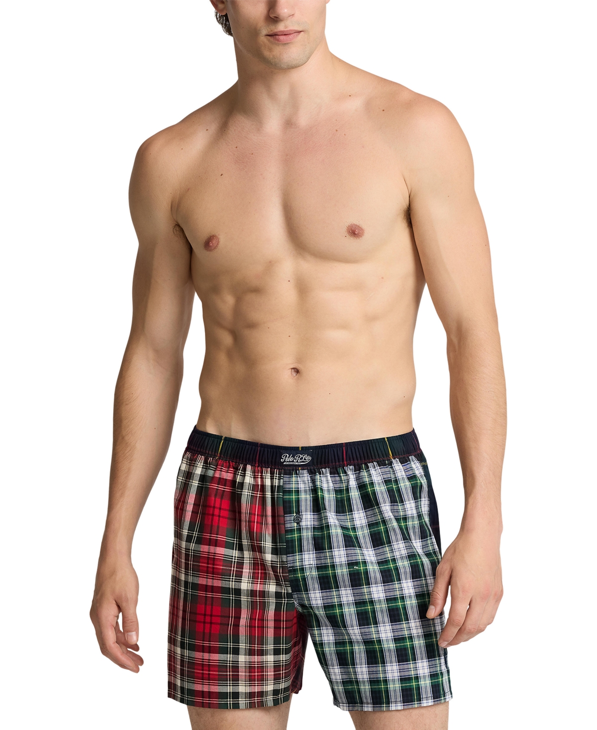Click here for Polo Ralph Lauren Mens Plaid Woven Boxer - Woven P... prices