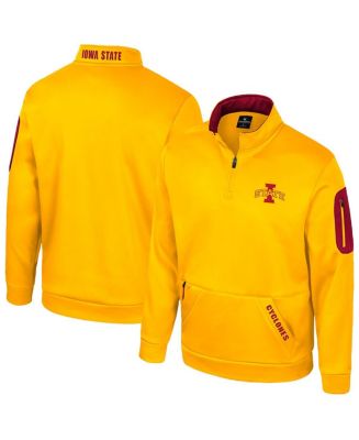 Colosseum Men's Gold Iowa State Cyclones Mainframe Quarter-Zip Fleece ...
