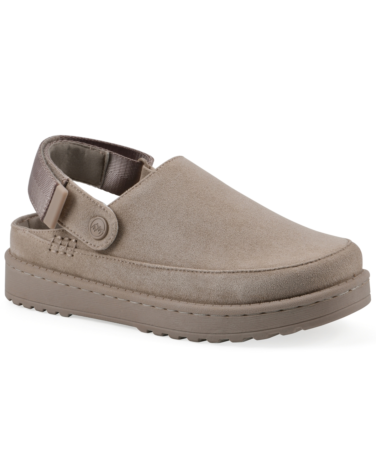 White Mountain Womens Icebound Slingback Clogs - Dark Beige