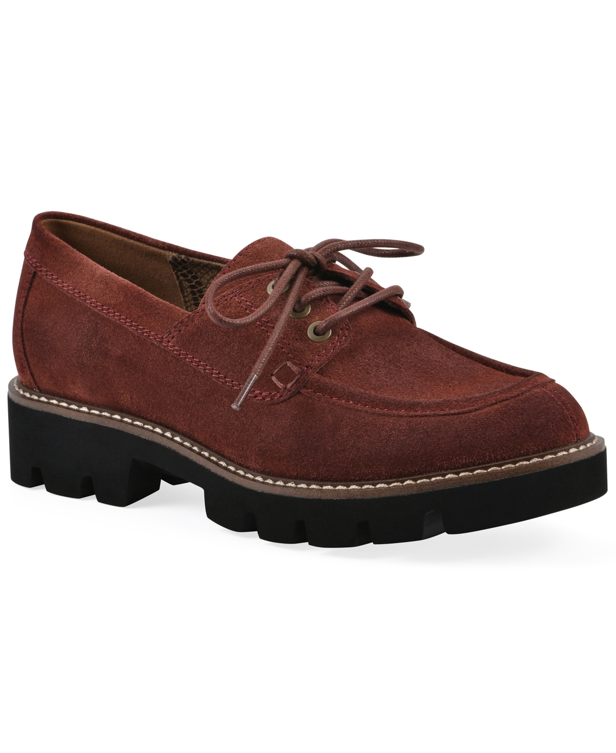 Click here for White Mountain Womens Gino Lug Sole Loafers - Rust... prices
