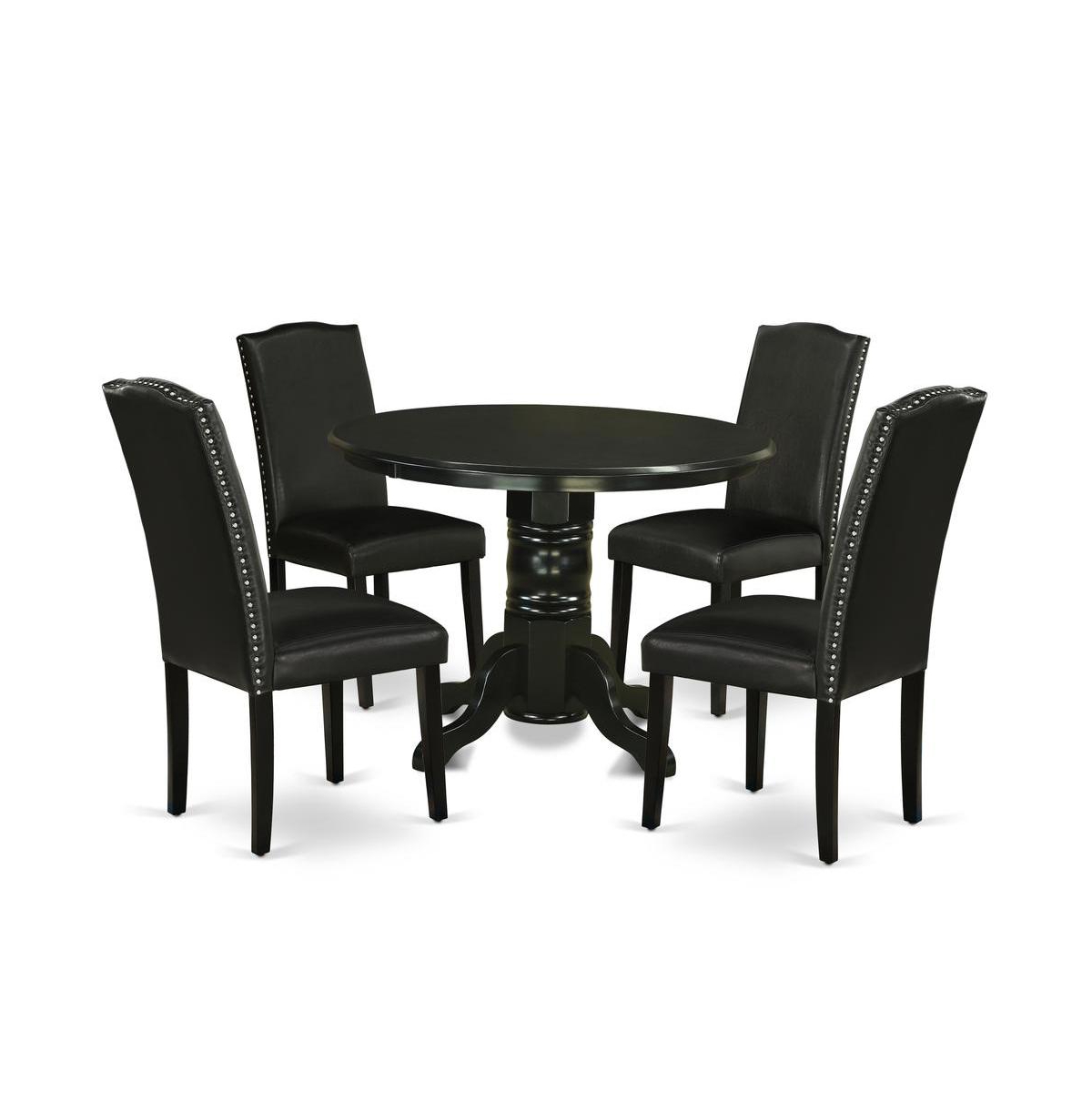 Click here for East West Furniture Dining Room Set Black - Black prices