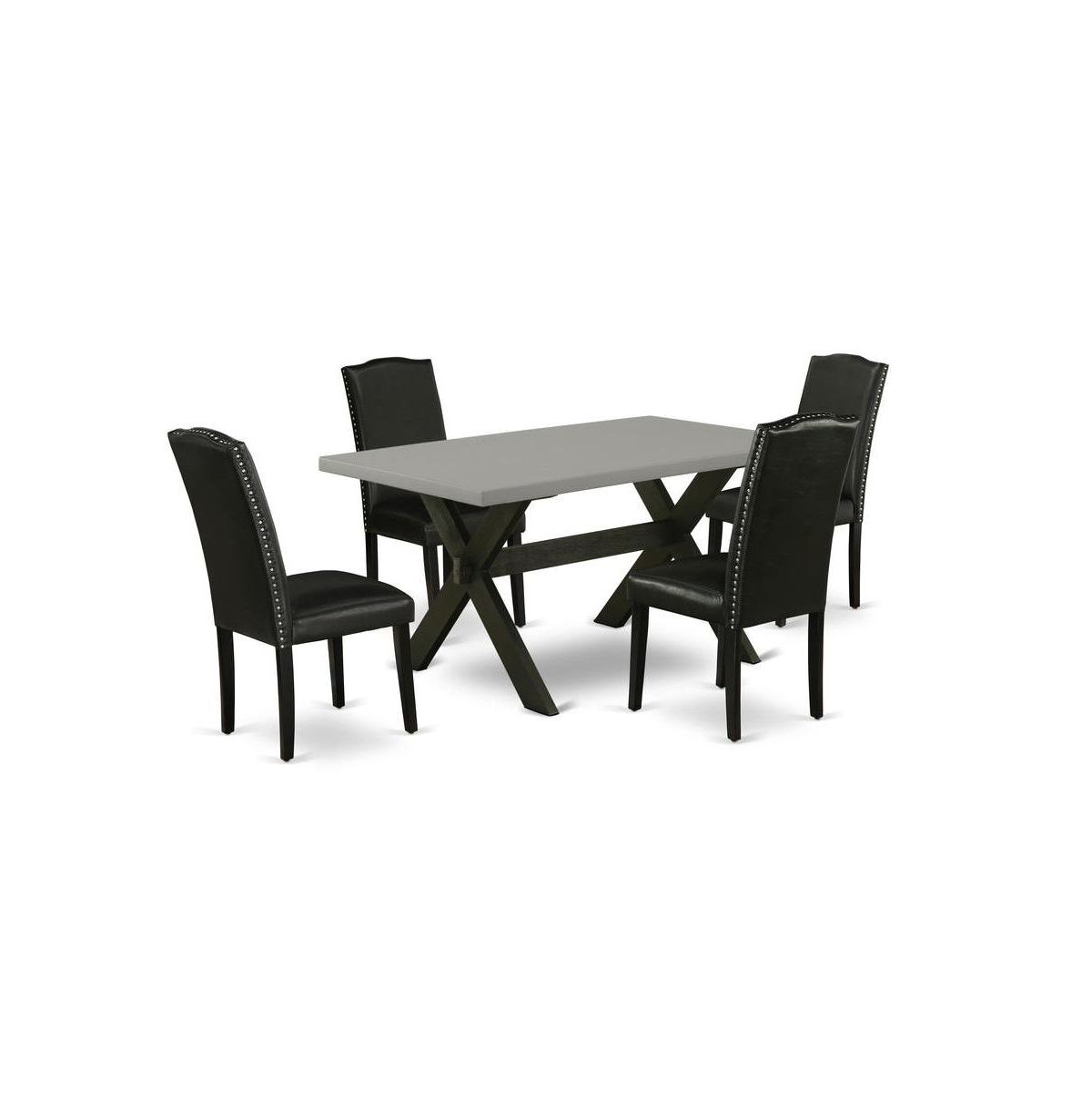 Click here for East West Furniture 5-Pc Dining Room Table Set - 4... prices