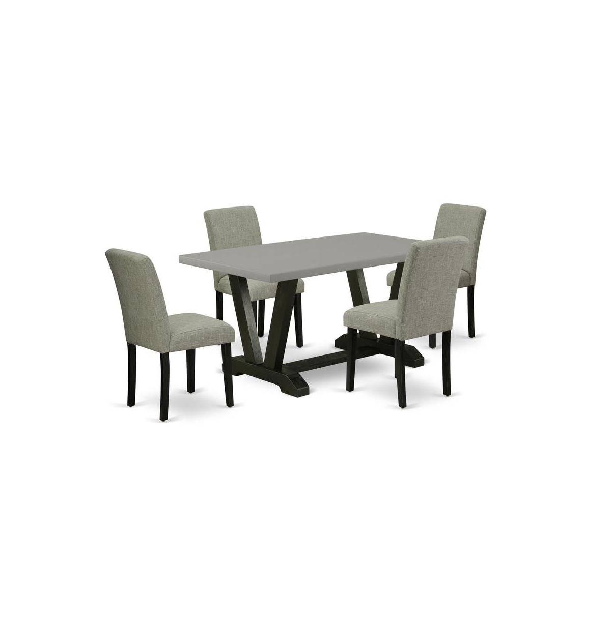 Click here for East West Furniture 5-Pc Dinette Set - 4 Kitchen C... prices