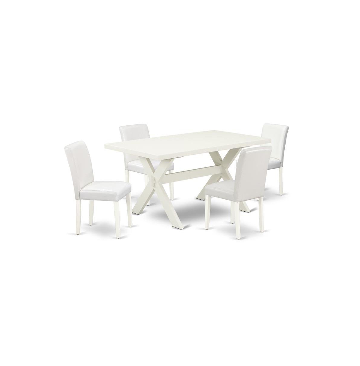Click here for East West Furniture 5-Piece Fashionable kitchen ta... prices