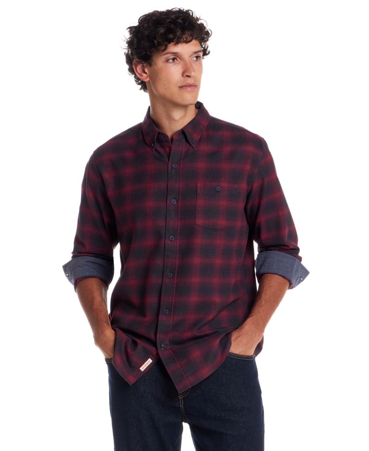 Click here for Weatherproof Vintage Mens Flannel Shirt - Burgundy prices