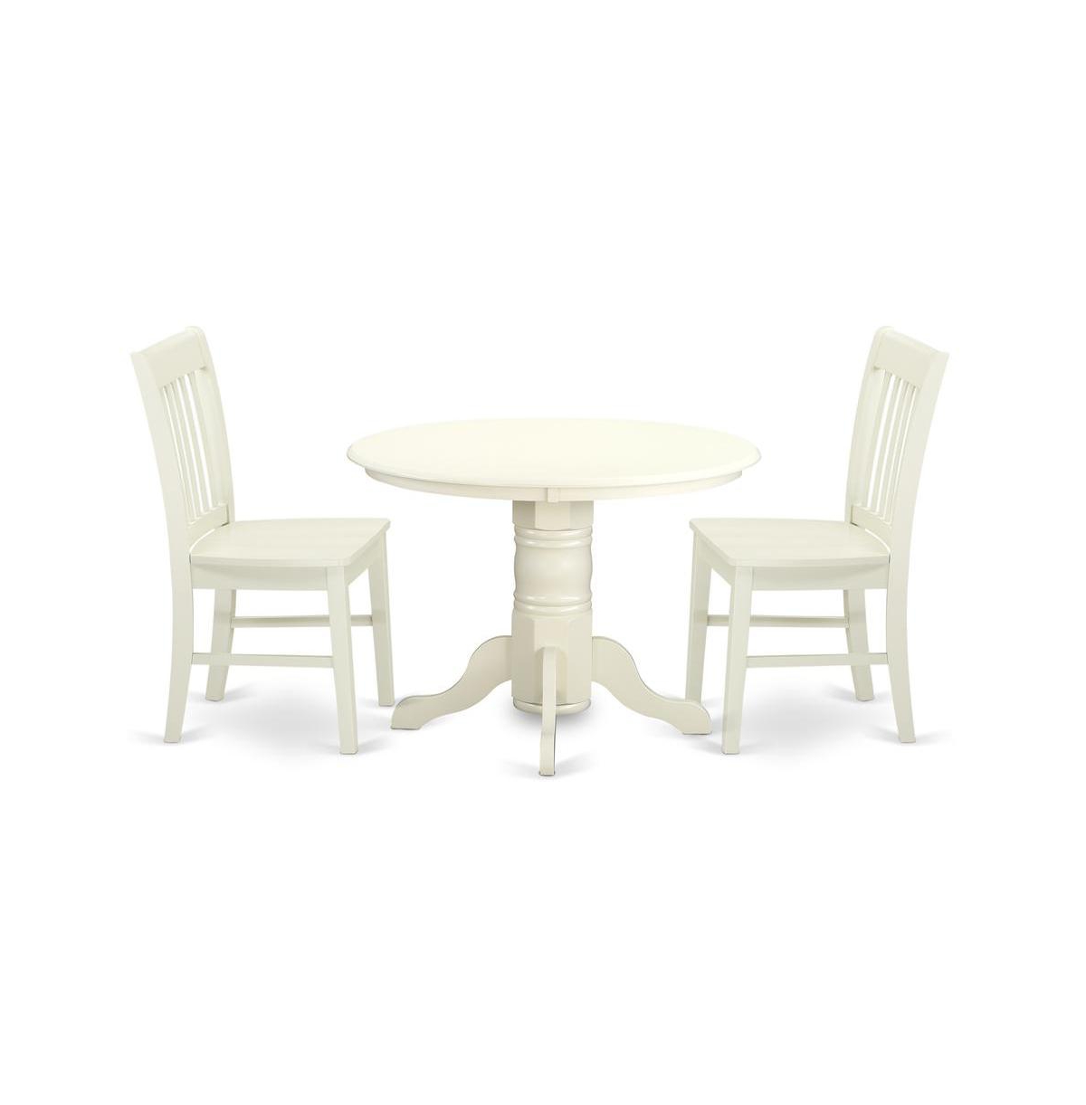 Click here for East West Furniture Dining Room Set Linen White -... prices