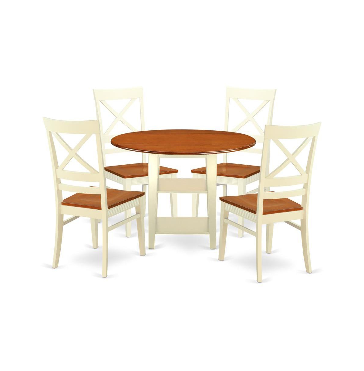Click here for East West Furniture Dining Room Set Buttermilk & C... prices