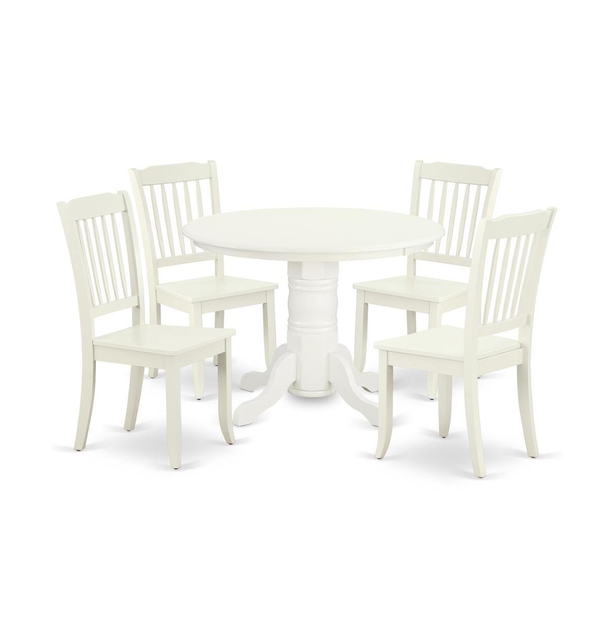 Click here for East West Furniture Dining Room Set Linen White -... prices