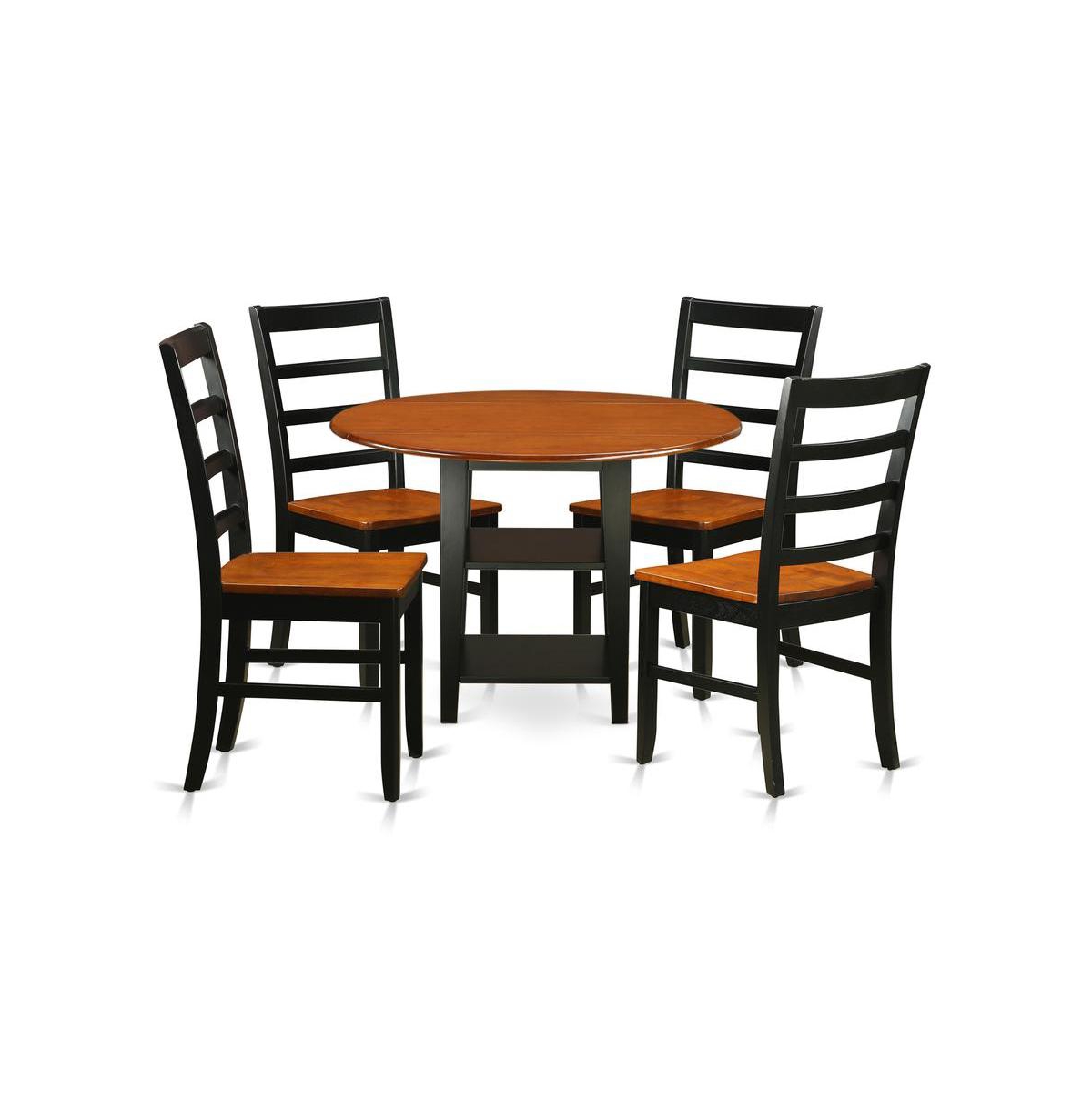 Click here for East West Furniture Dining Room Set Black & Cherry... prices