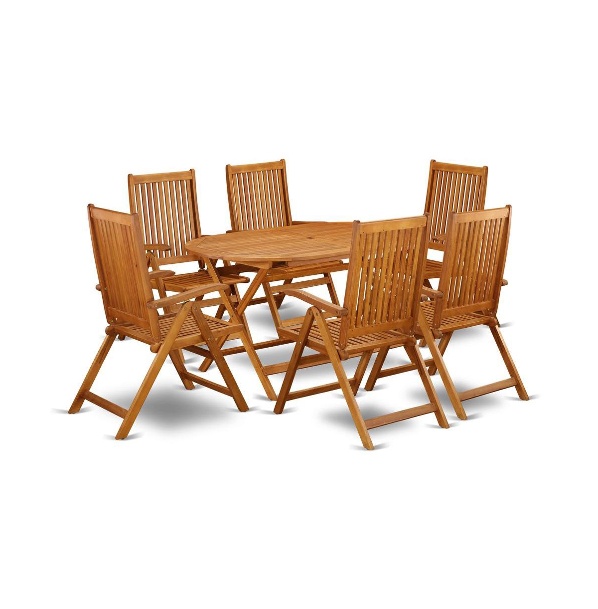 Click here for East West Furniture Wooden Patio Set Natural Oil -... prices