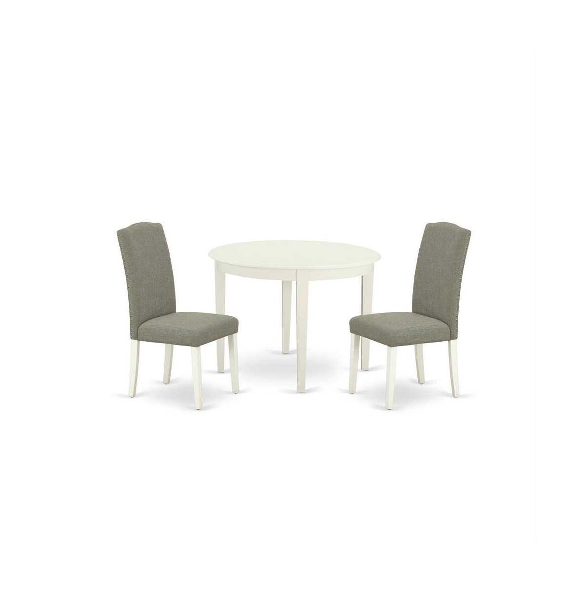 Click here for East West Furniture Dining Room Set Linen White -... prices