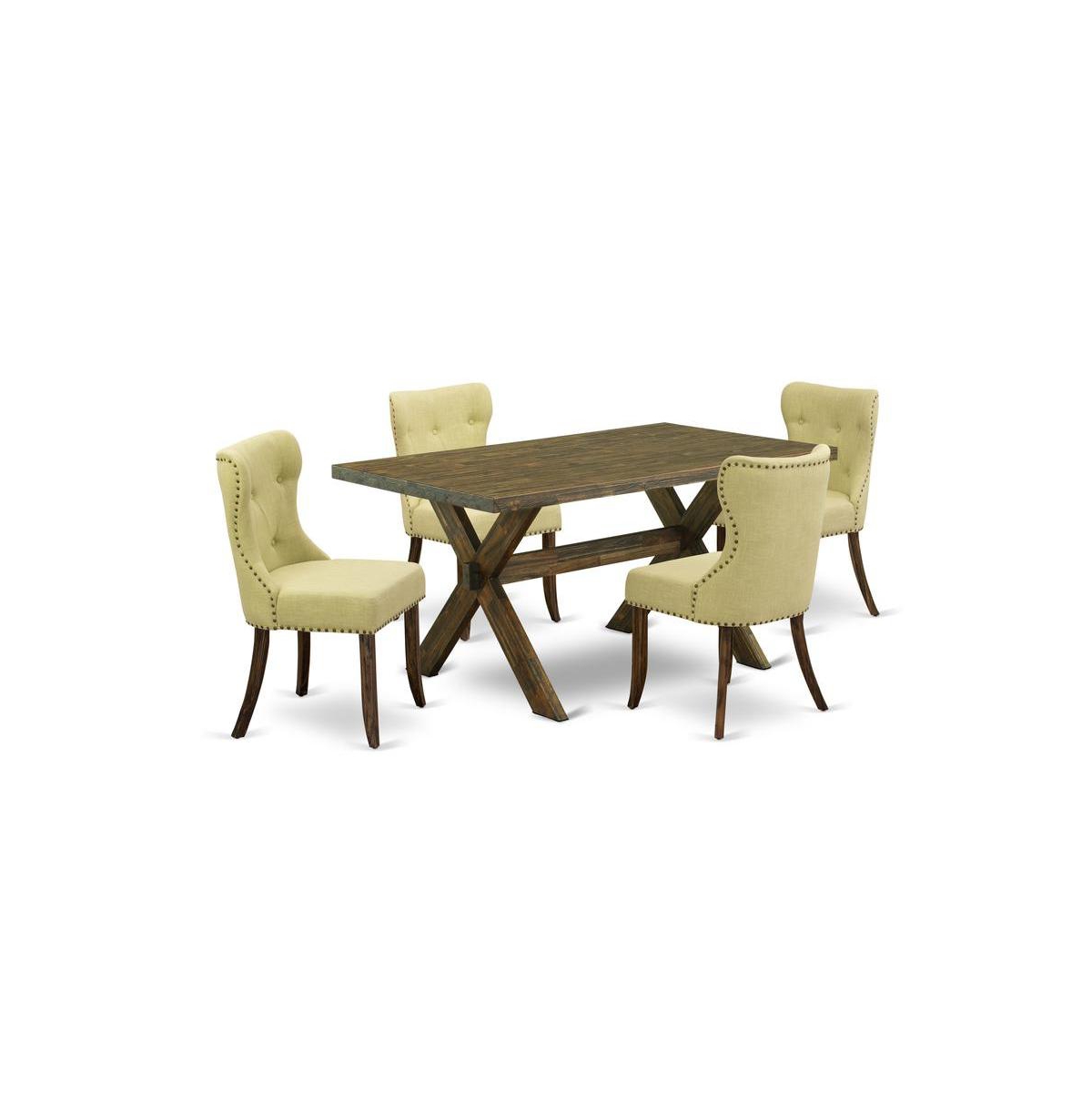 Click here for East West Furniture 5-Pc Dining Room Set- 4 Parson... prices