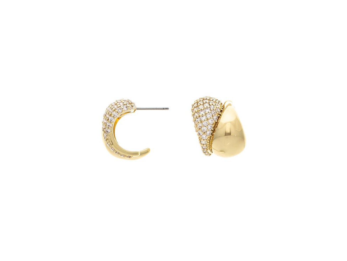 Click here for Rivka Friedman 18K Gold-Plated Pave Interlocking T... prices