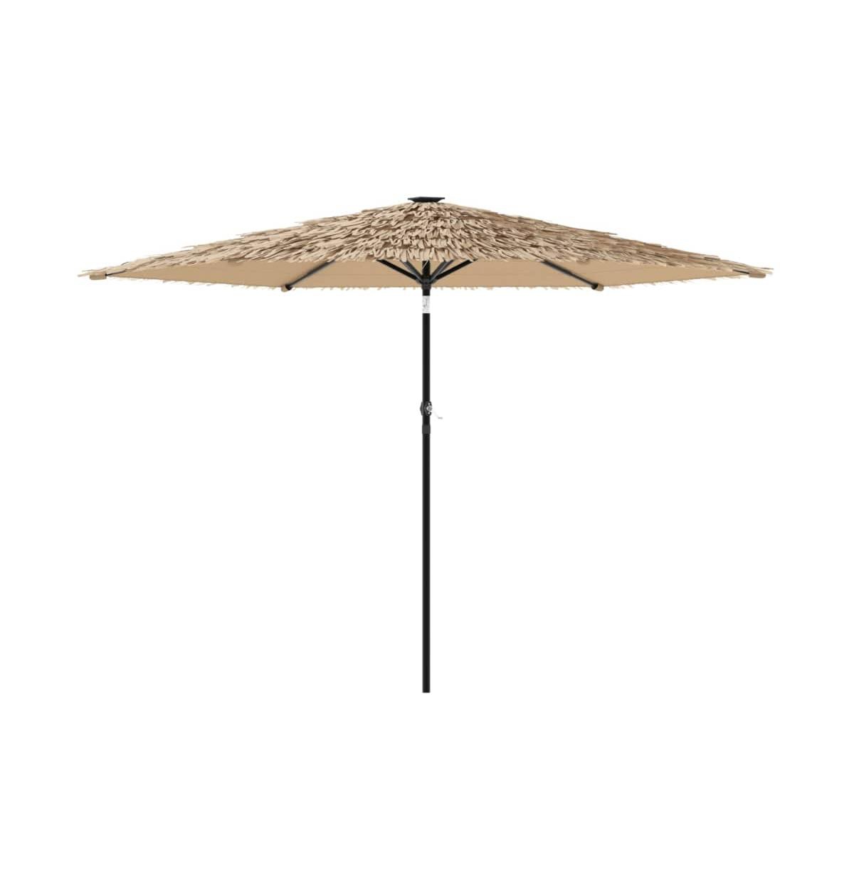 Click here for vidaXL Garden Parasol Brown Polyester Large Foldab... prices